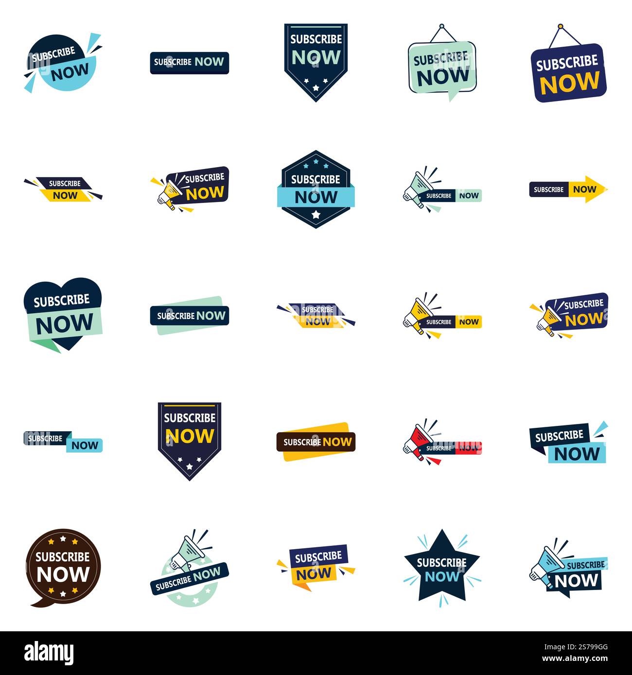 Subscribe Now 25 Vector Banners for Professional Graphic Design Stock ...