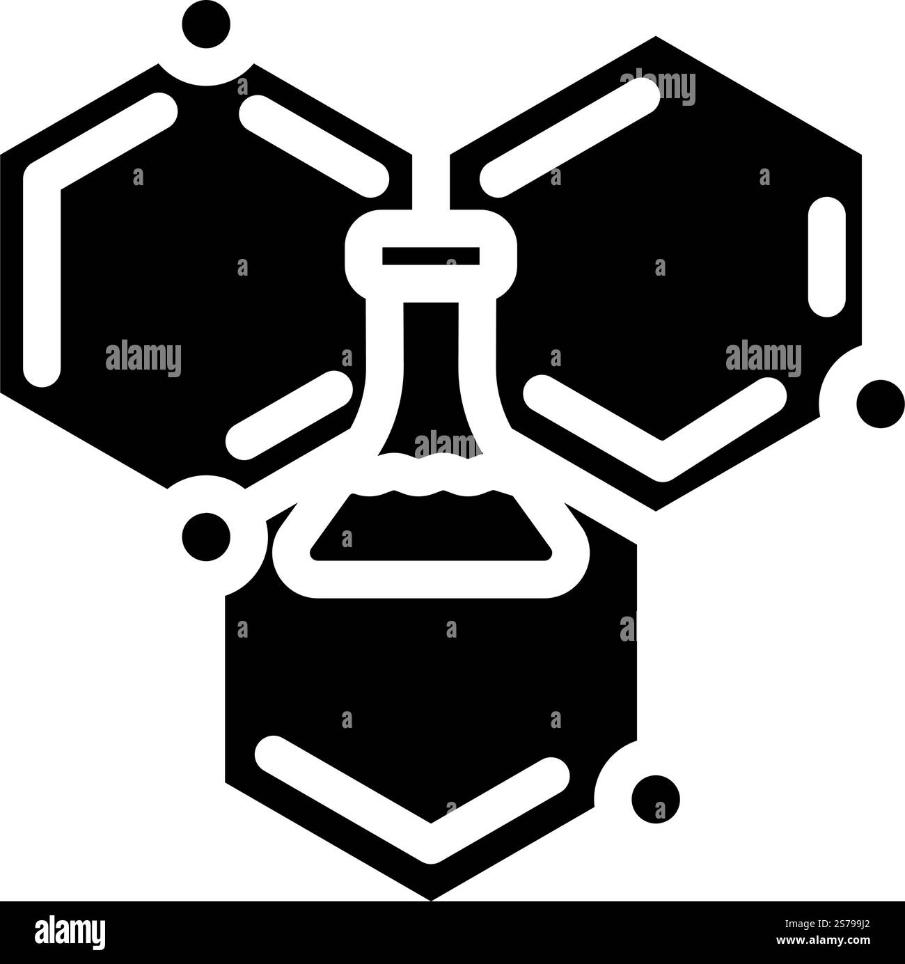 scientific molecular structure glyph icon vector. scientific molecular ...