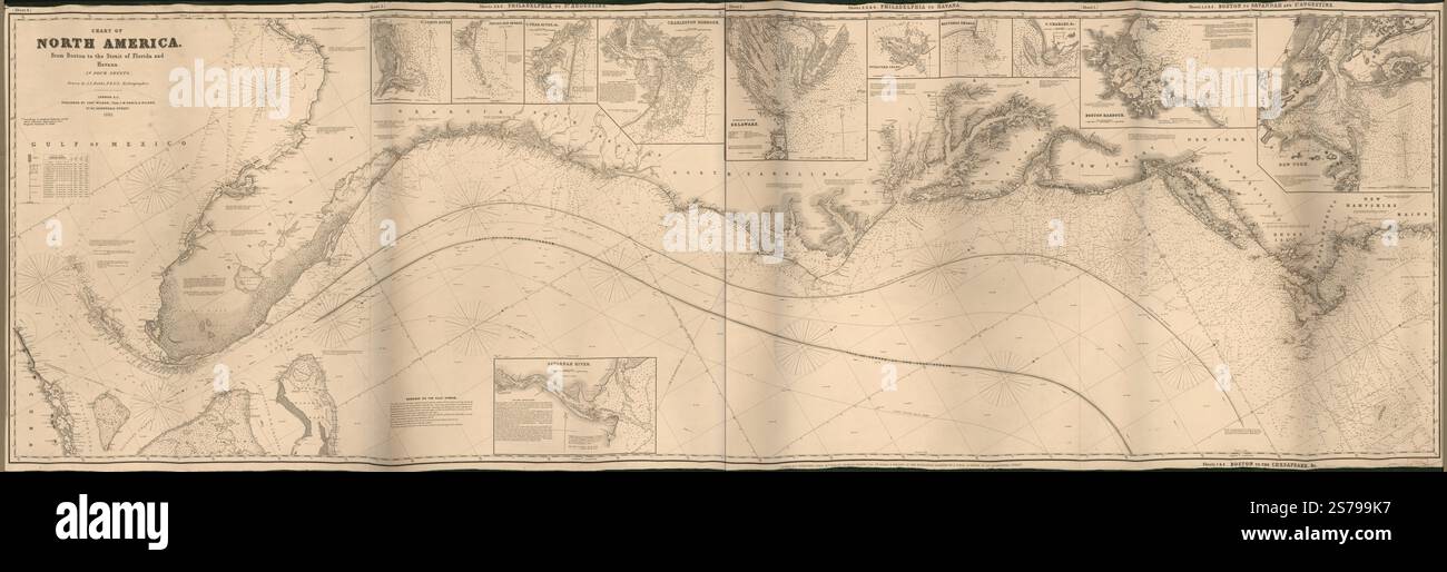 Chart of North America from Boston to the Strait of Florida and Havana ...