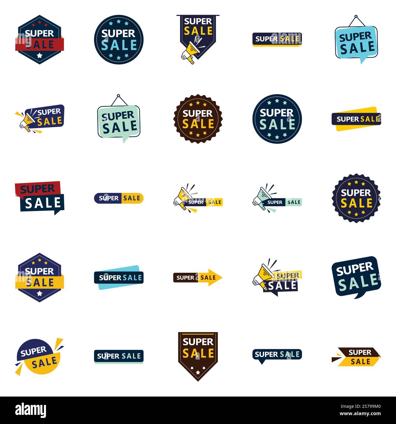 25 Eye-catching Super Sale Graphic Elements for Online Stores Stock ...