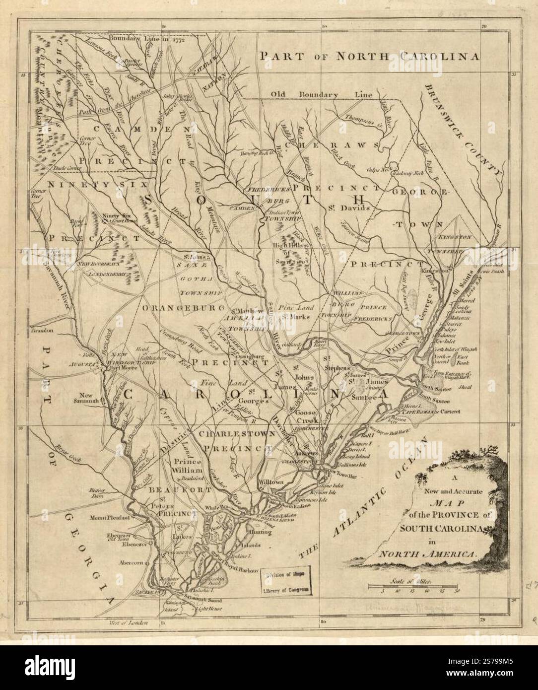 A new and accurate map of the province of South Carolina in North ...