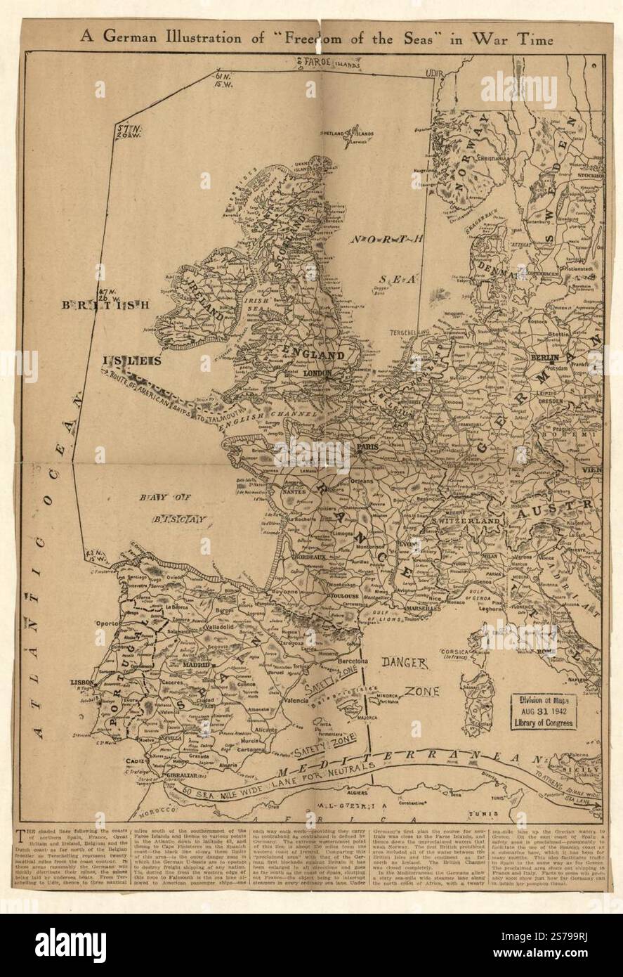 A German illustration of "freedom of the seas" in war time : [Western ...