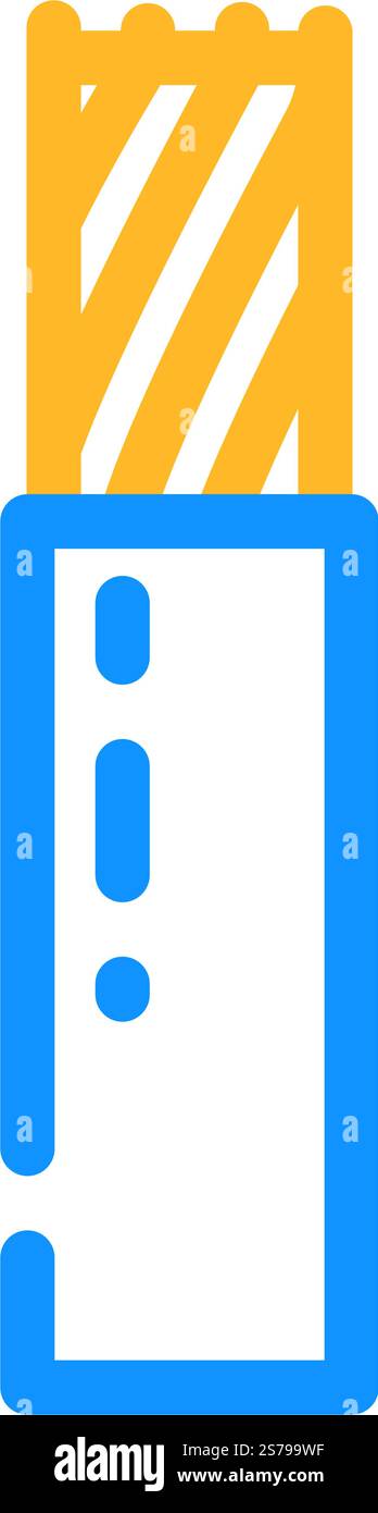 flame retardant low smoke halogen cable color icon vector. flame ...