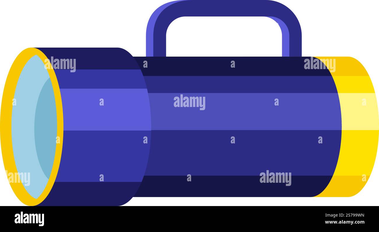 bright flashlight cartoon. bright flashlight sign. isolated symbol ...