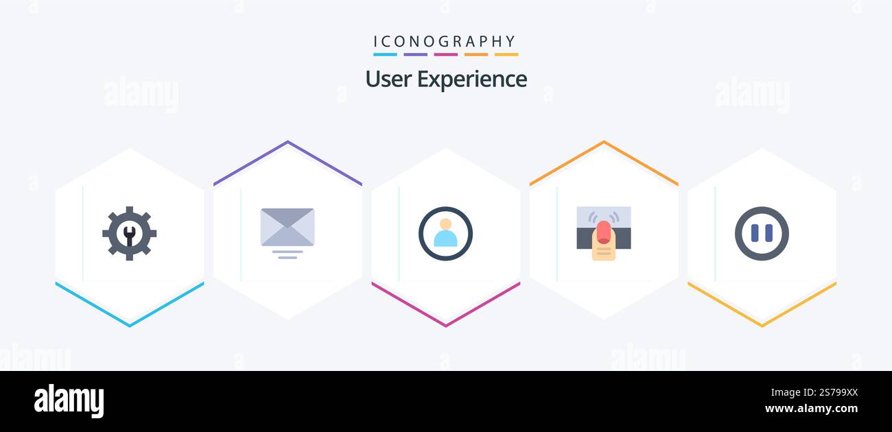 User Experience 25 Flat icon pack including . media. user. controls ...