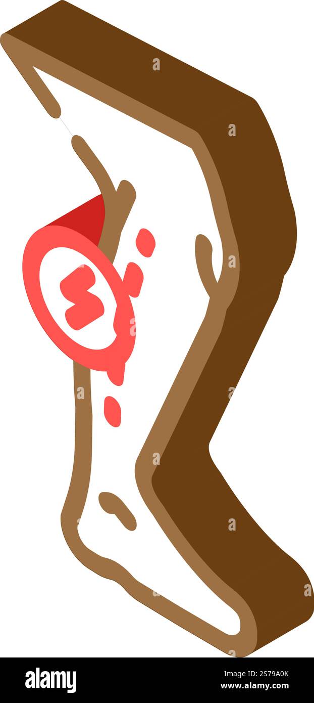 leg pain body ache isometric icon vector. leg pain body ache sign ...