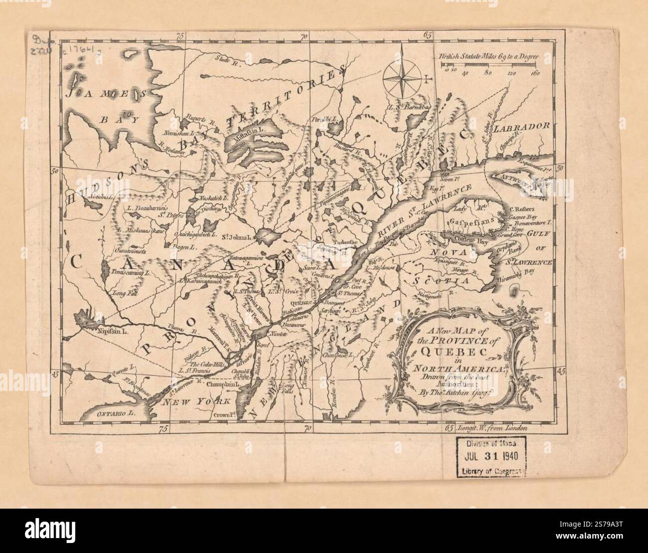 A new map of the province of Quebec in North America 1763 by Kitchin ...