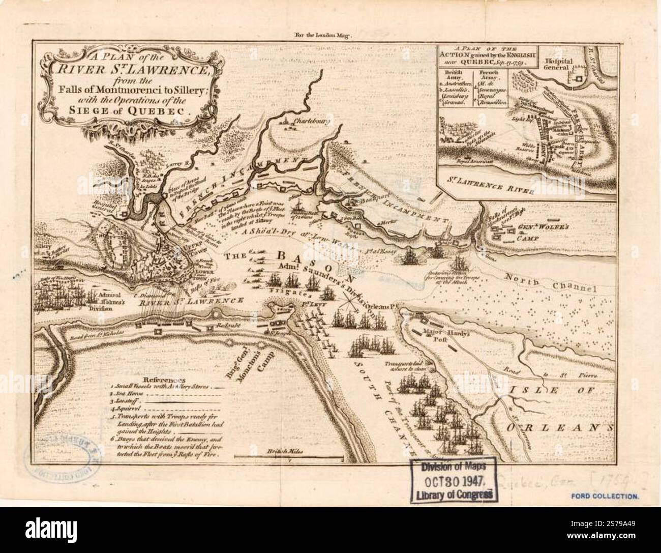A plan of the River St. Lawrence from the Falls of Montmorenci to ...