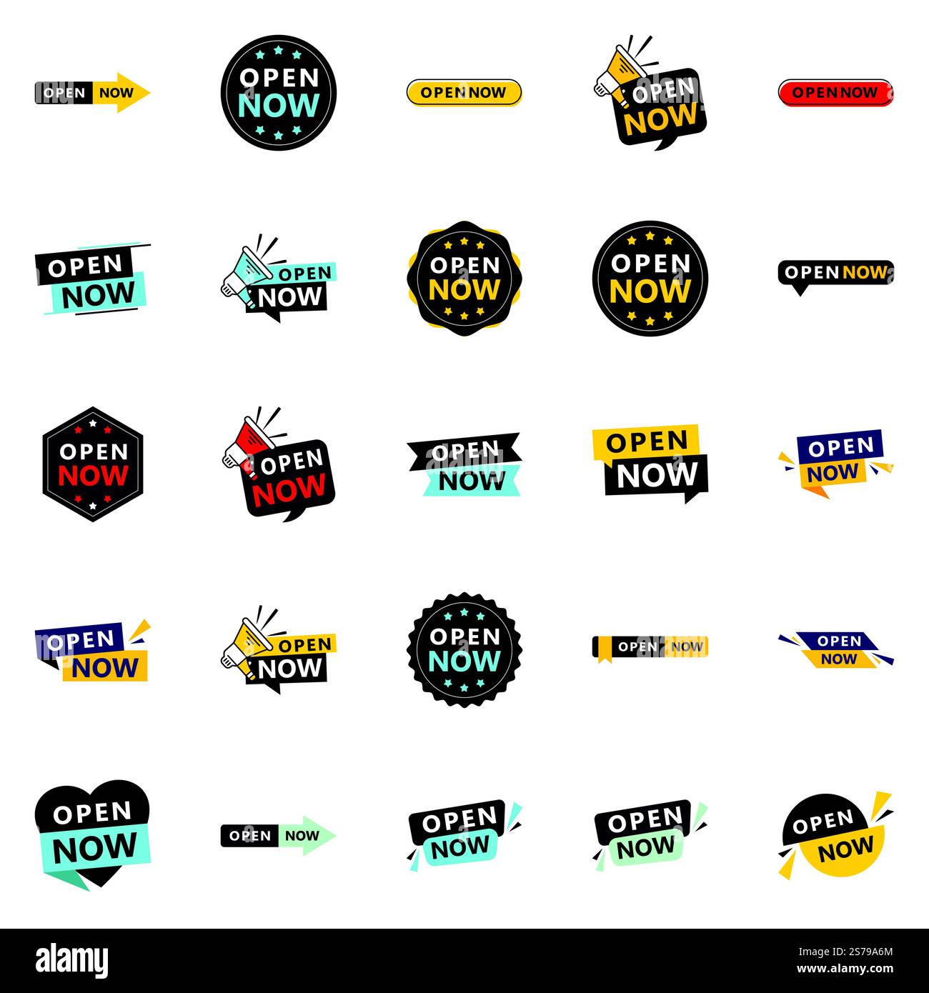 25 Professional Open Now Sign Templates for any occasion Stock Vector ...