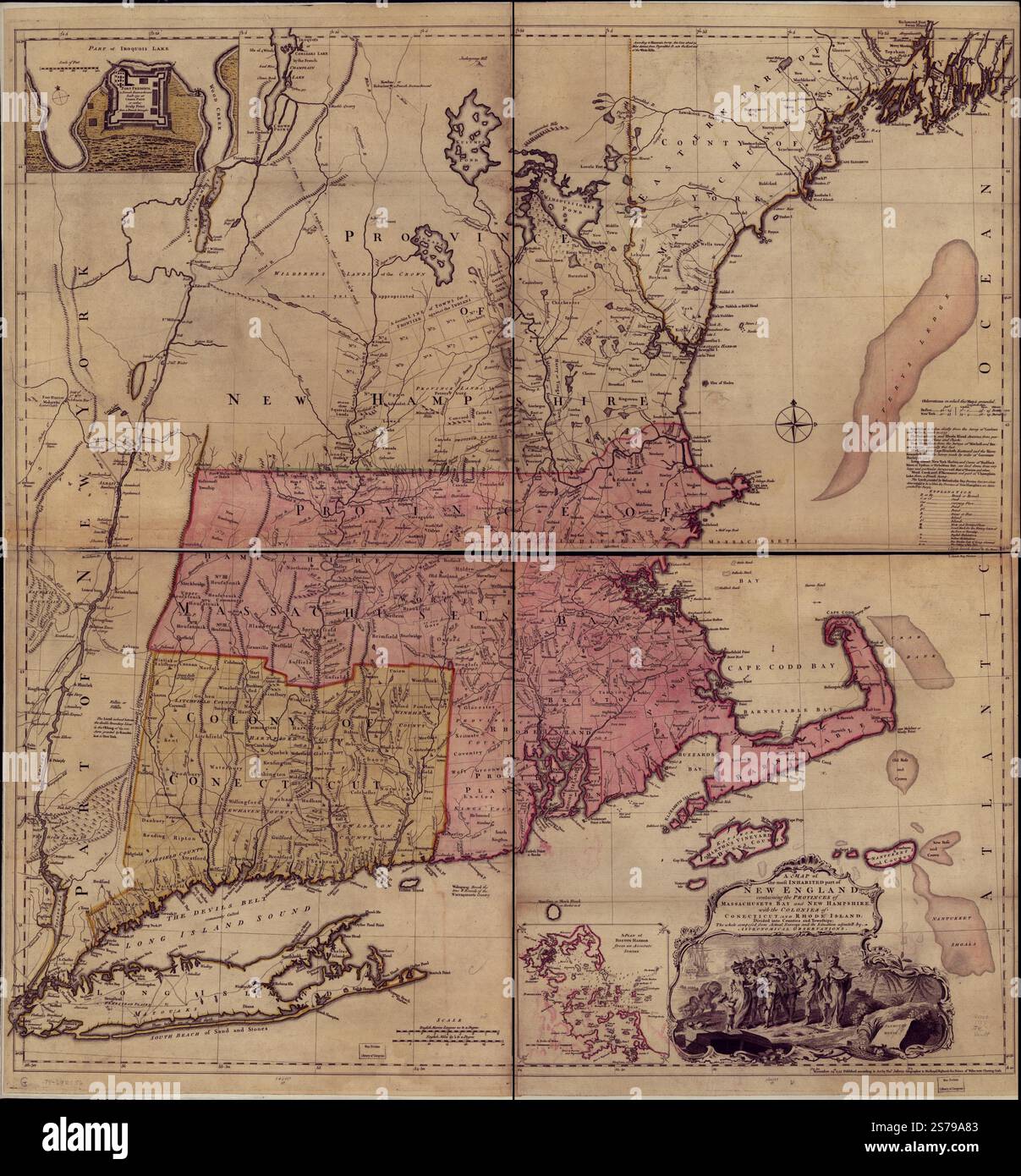A map of the most inhabited part of New England : containing the ...