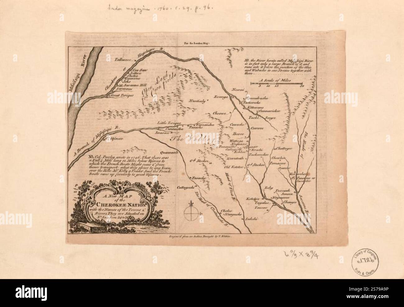 A new map of the Cherokee Nation : with the names of the towns & rivers ...