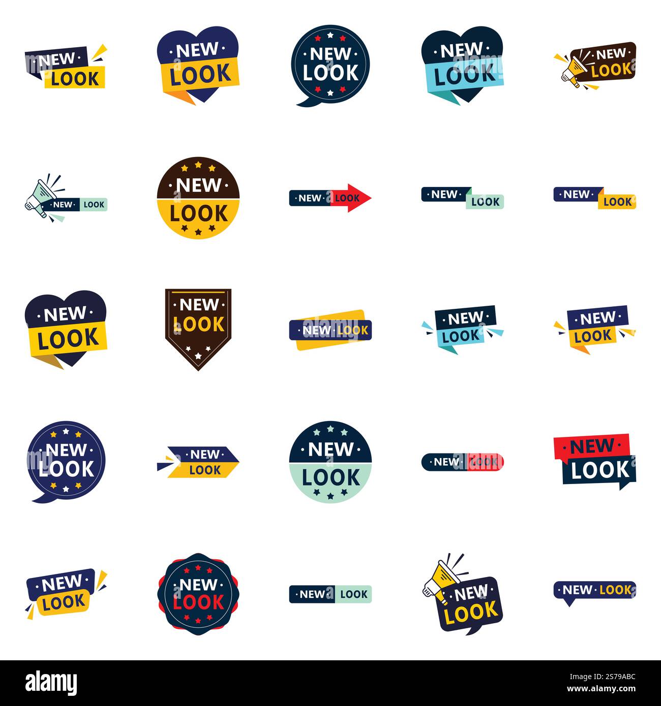 25 fresh vector designs for a modern new look in your advertising Stock ...
