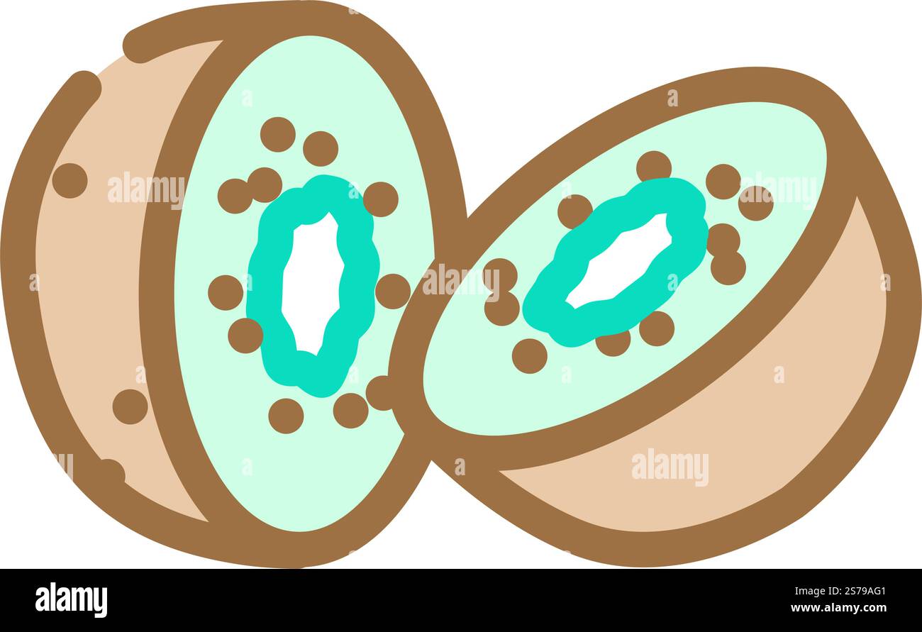 kiwi food color icon vector. kiwi food sign. isolated symbol ...