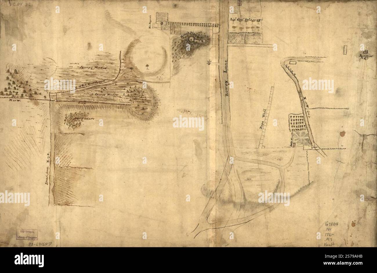 Map of bowery lane hi-res stock photography and images - Alamy