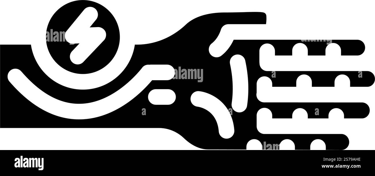 wrist pain body ache glyph icon vector. wrist pain body ache sign ...