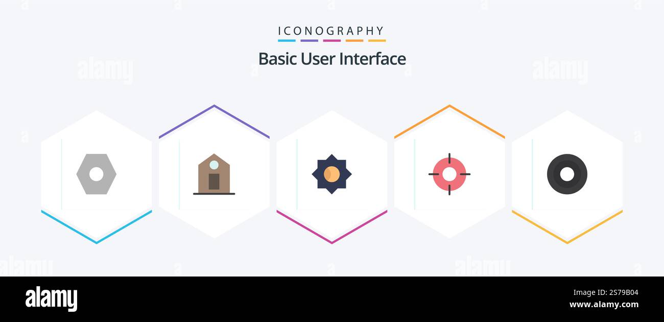 Basic 25 Flat icon pack including user. interface. ui. basic. ui Stock Vector Image & Art - Alamy