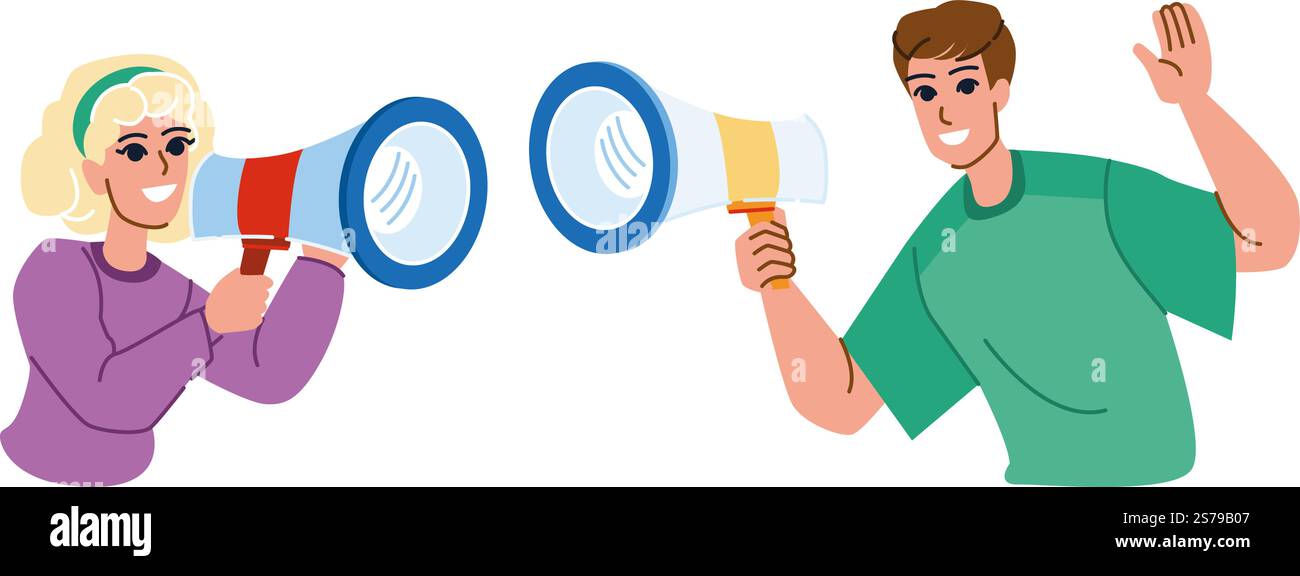 loudspeaker announce vector. megaphone speaker, sound announcement ...