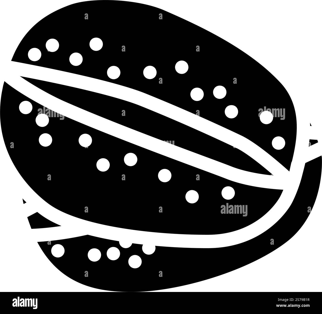 cut green kiwi glyph icon vector. cut green kiwi sign. isolated symbol ...