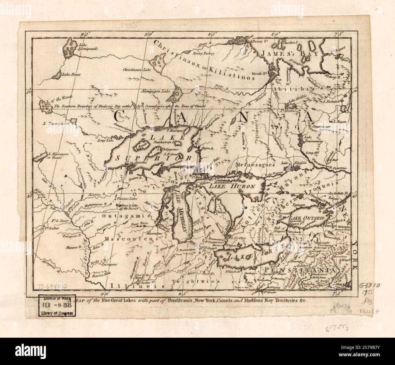 Map Of The Five Great Lakes