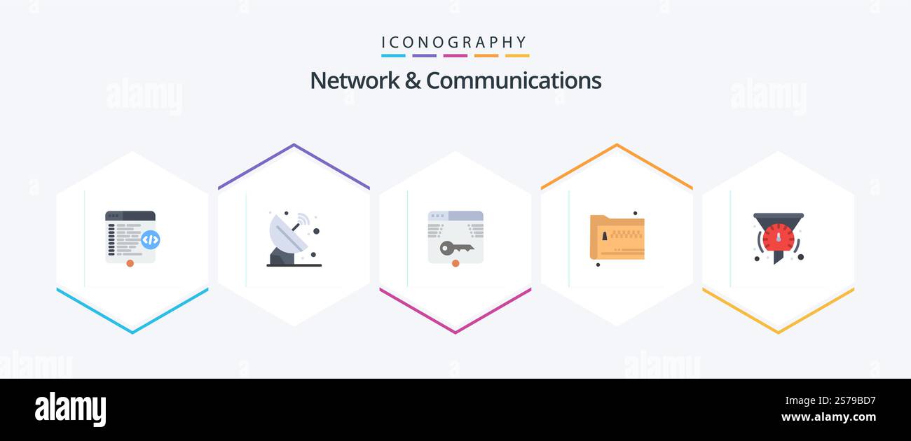 Network And Communications 25 Flat icon pack including files. folder ...