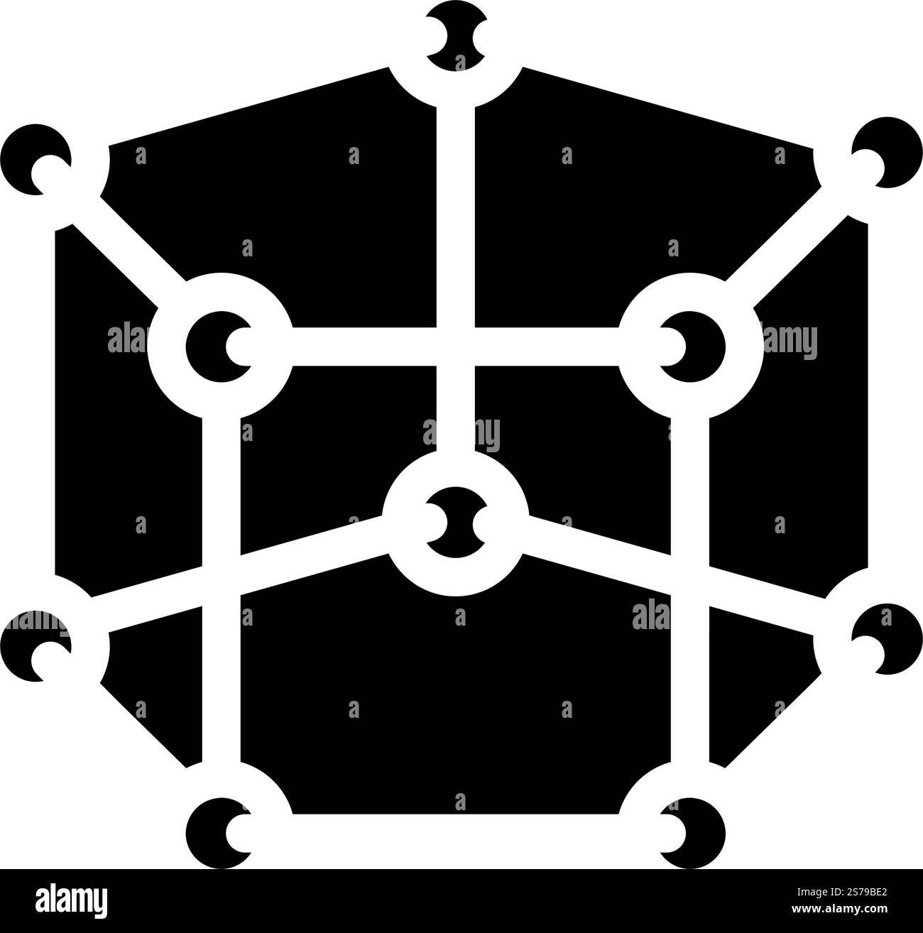 particle molecular structure glyph icon vector. particle molecular ...