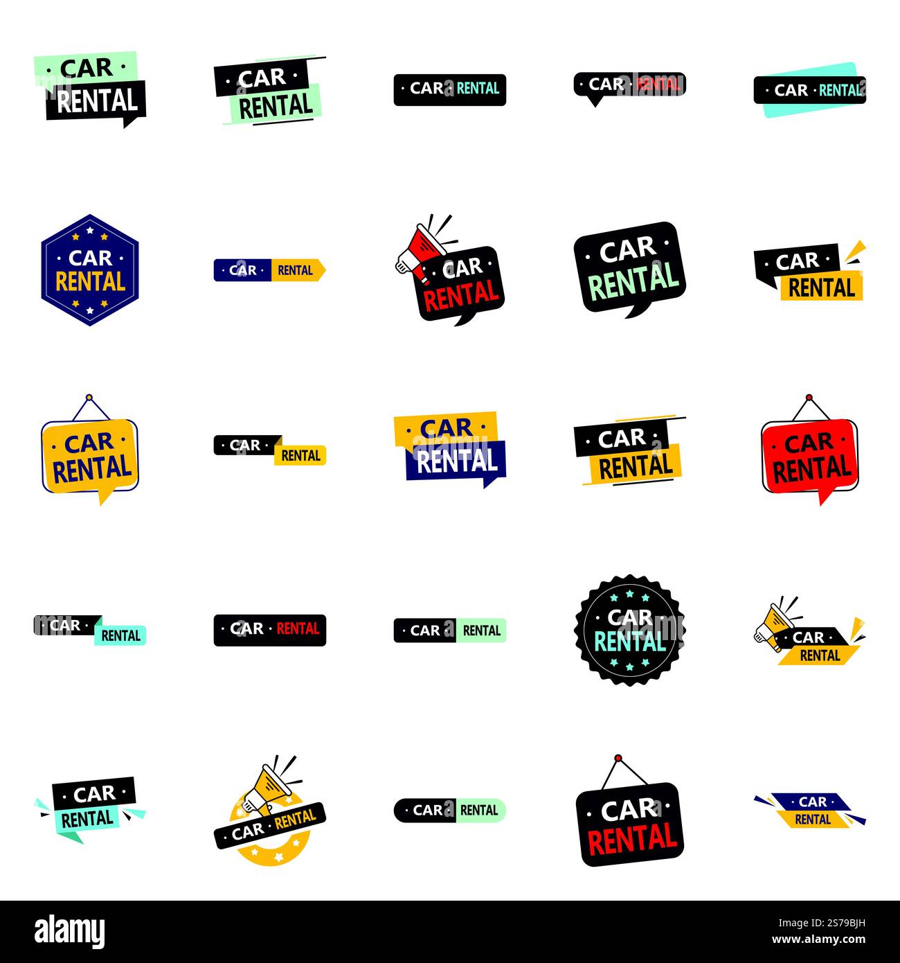 Car Rental 25 Professional vector elements for a polished and ...