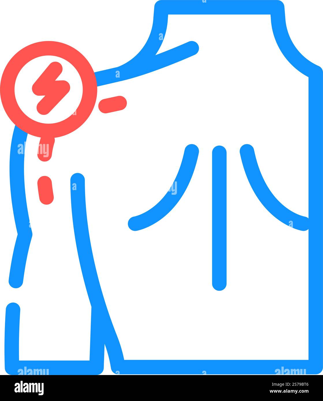 shoulder pain body ache color icon vector. shoulder pain body ache sign ...