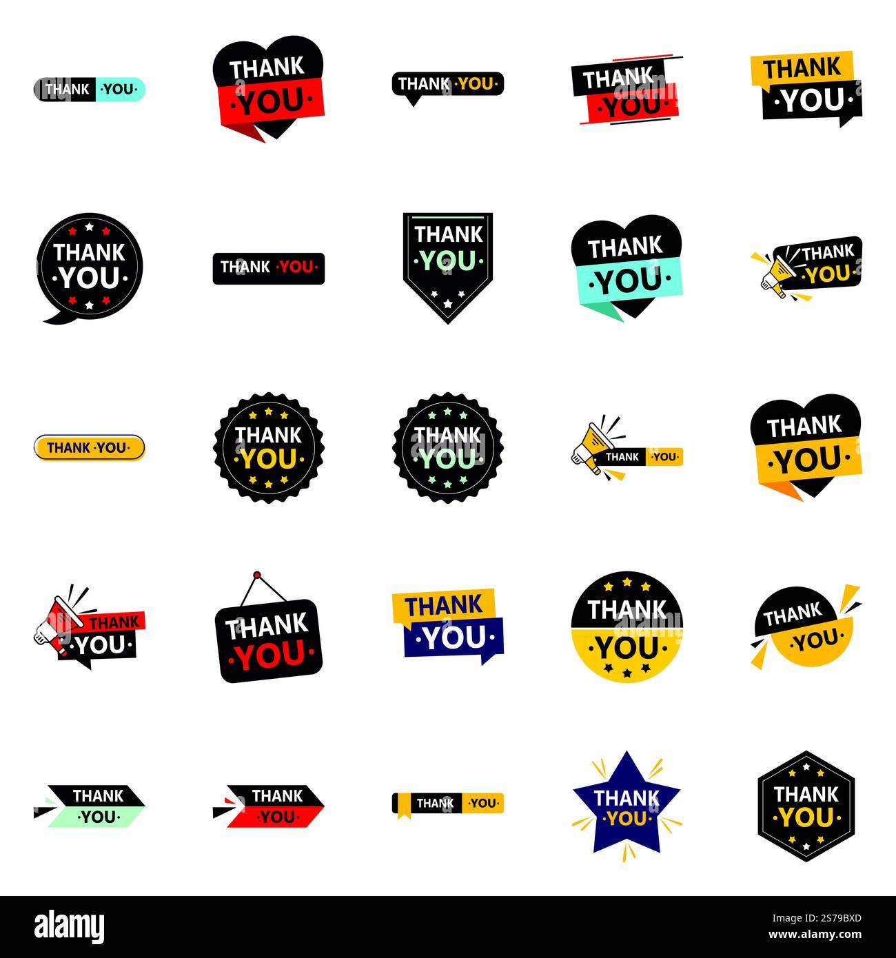 25 Fresh Vector Designs for Thank You Notices Stock Vector Image & Art ...