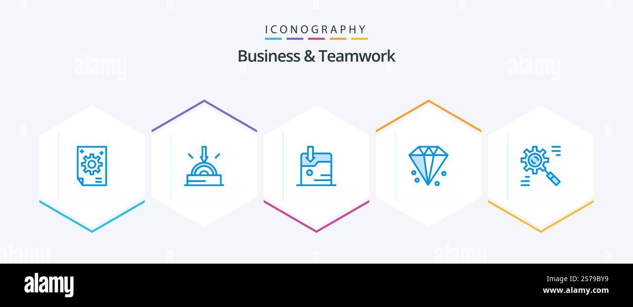 Business And Teamwork 25 Blue icon pack including jewelry. diamond ...