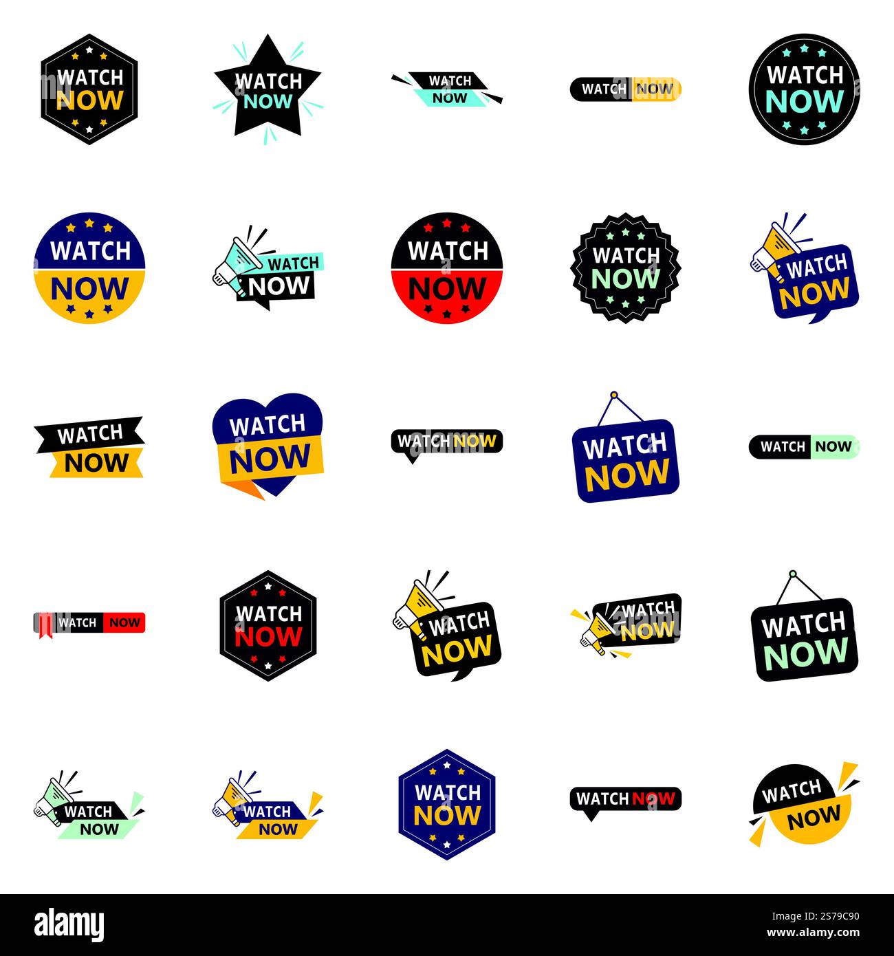 25 Unique Watch Now Banners to Help Your Business Stand Out Stock ...