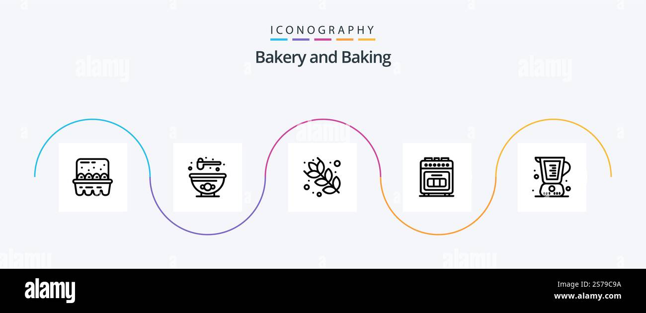 Baking Line 5 Icon Pack Including cooking. baked. baking. cooking ...