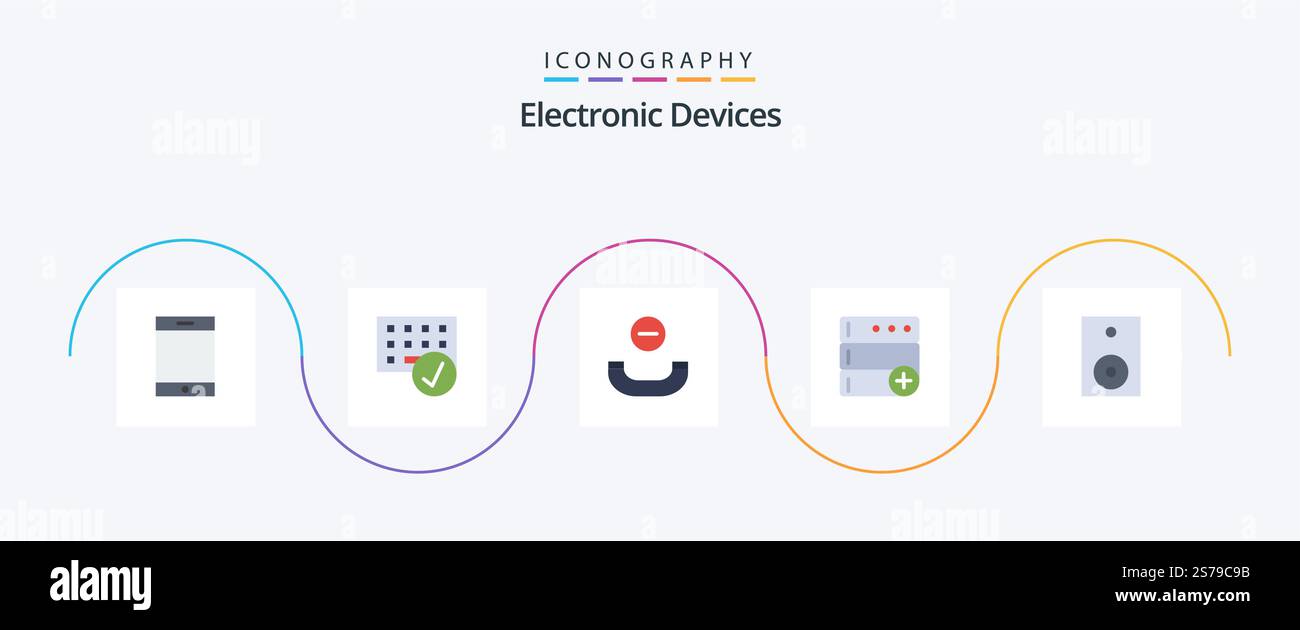 Devices Flat 5 Icon Pack Including speaker. electronics. call. devices ...