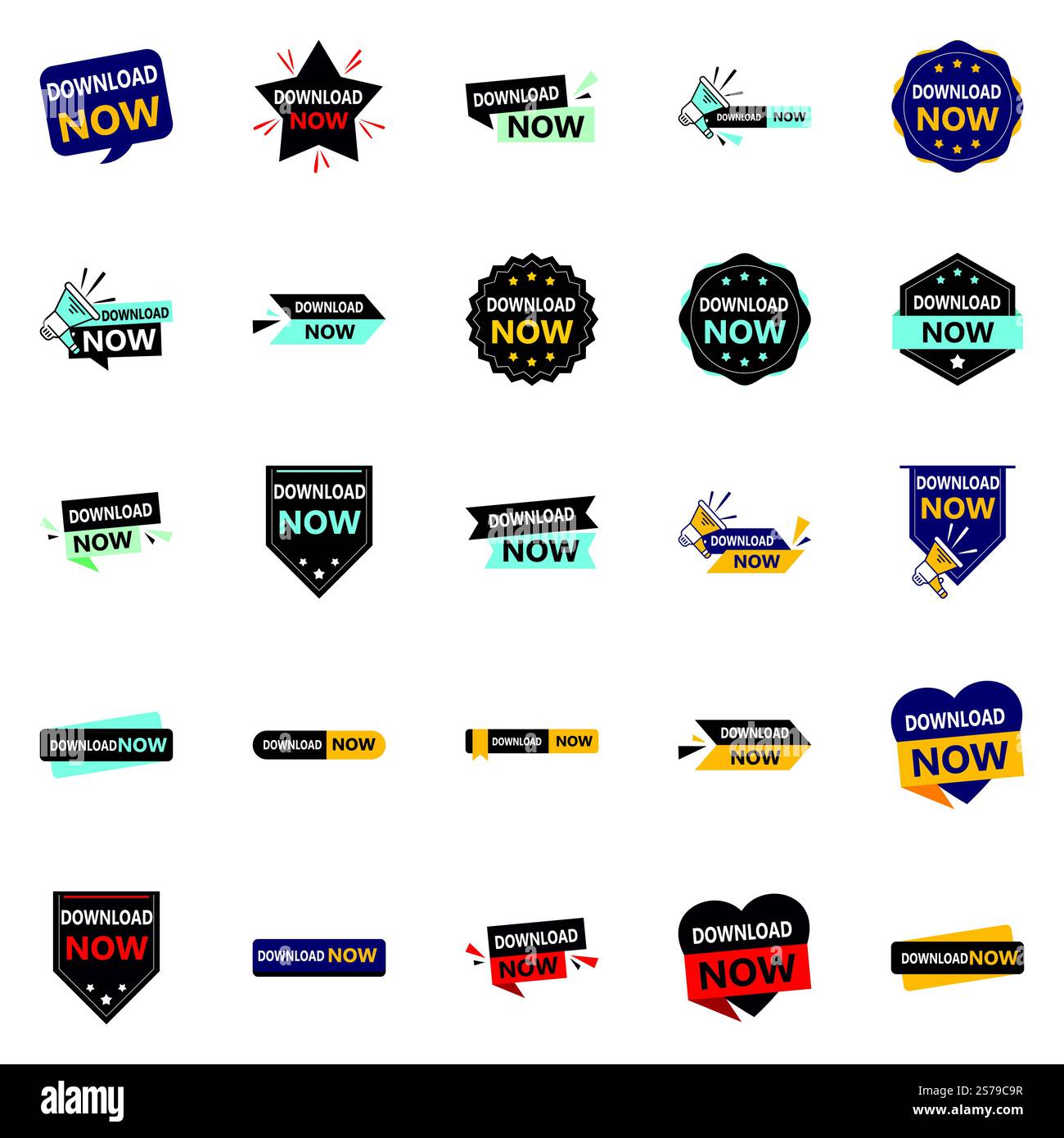 Download now banner pack 25 different styles Stock Vector Image & Art ...