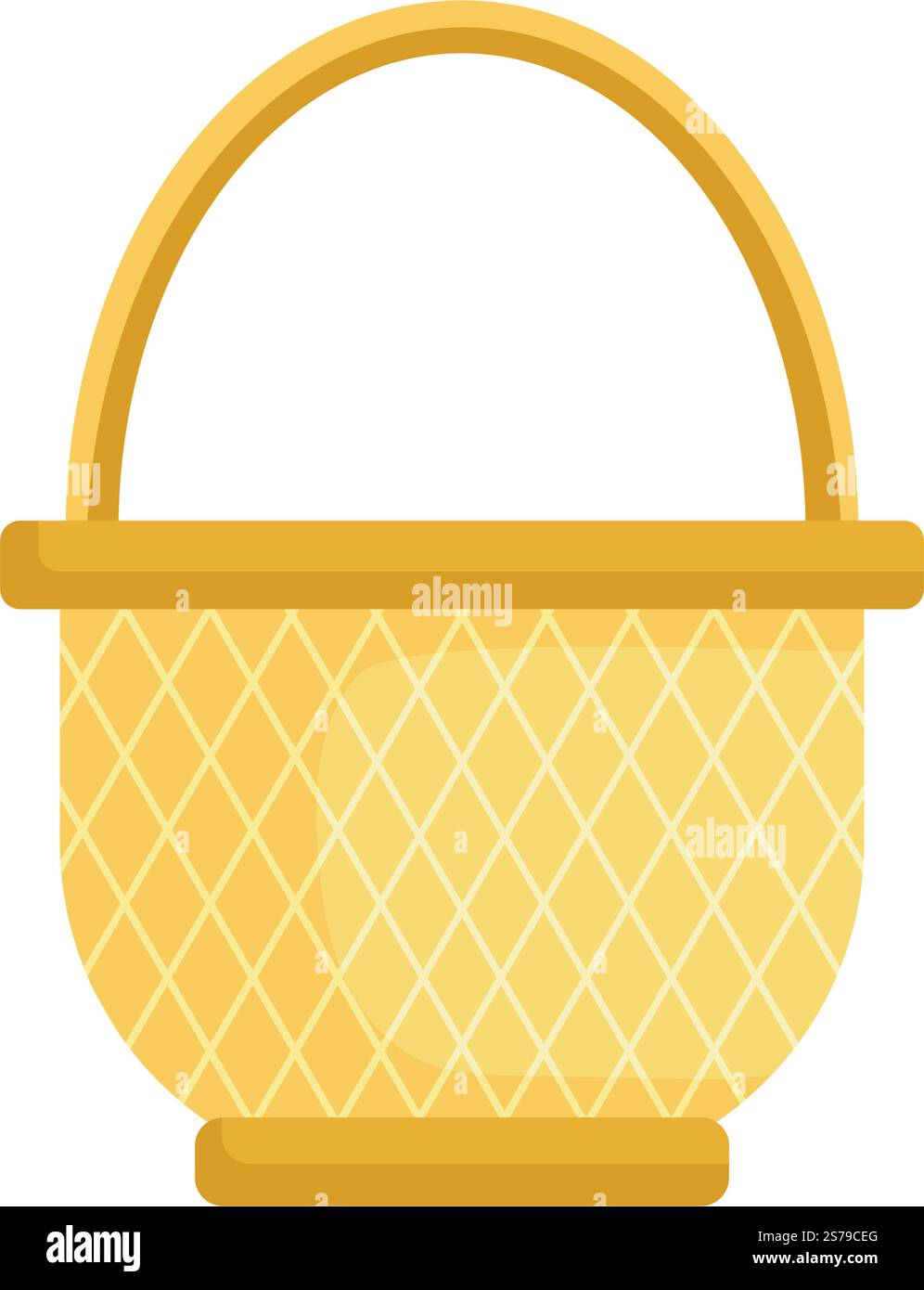 spring picnic basket cartoon. spring picnic basket sign. isolated ...