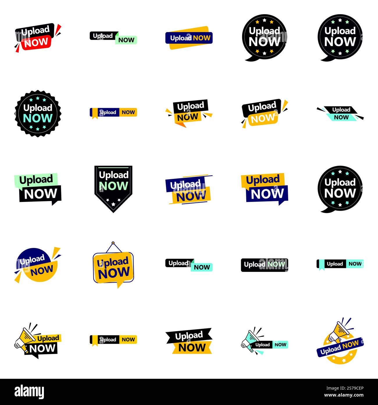 The Upload Now Vector Pack 25 Elegant Designs for Your Marketing and ...