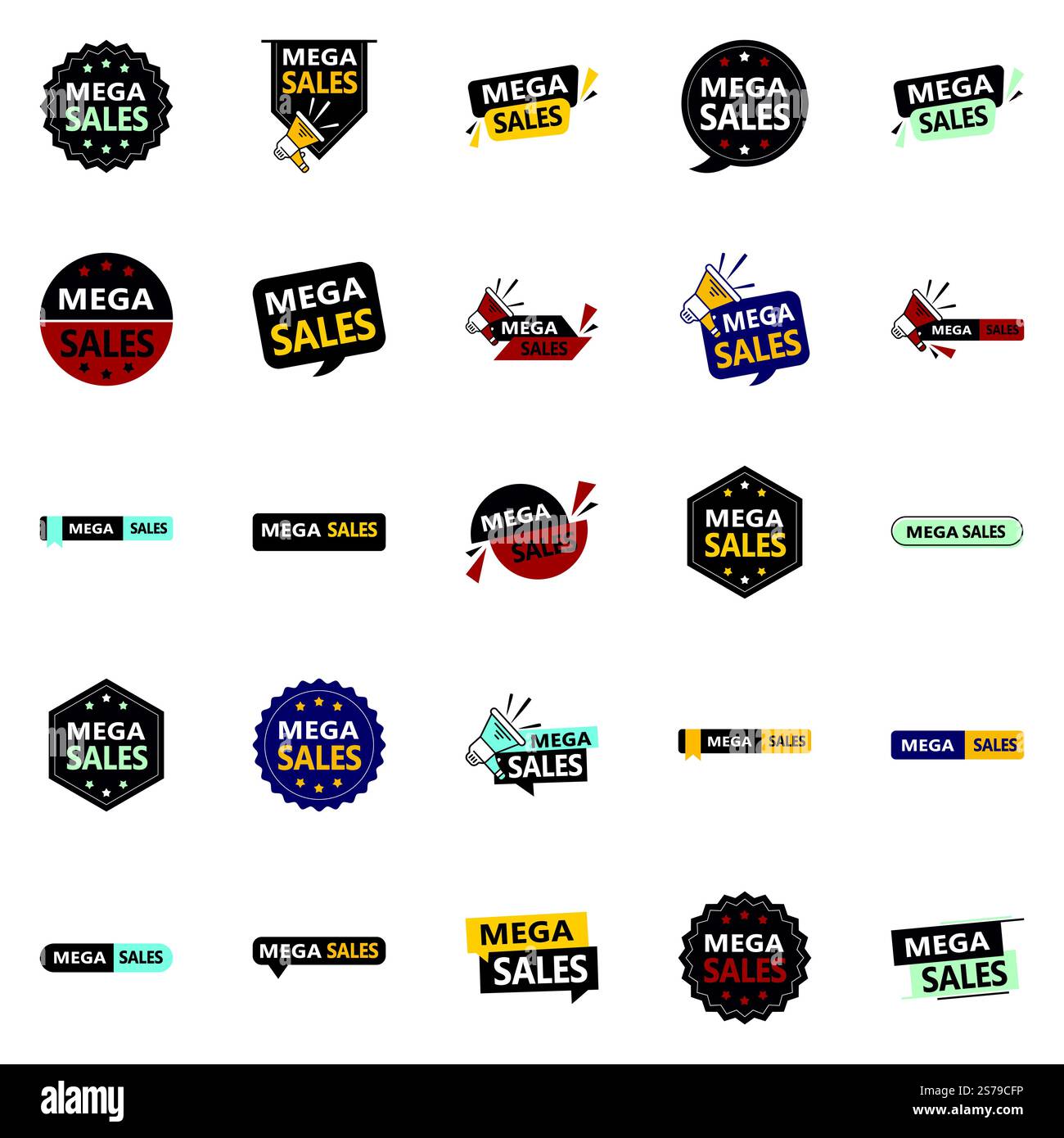 25 Dynamic Vector Designs in the Mega Sale Pack Elevate Your Promotions ...