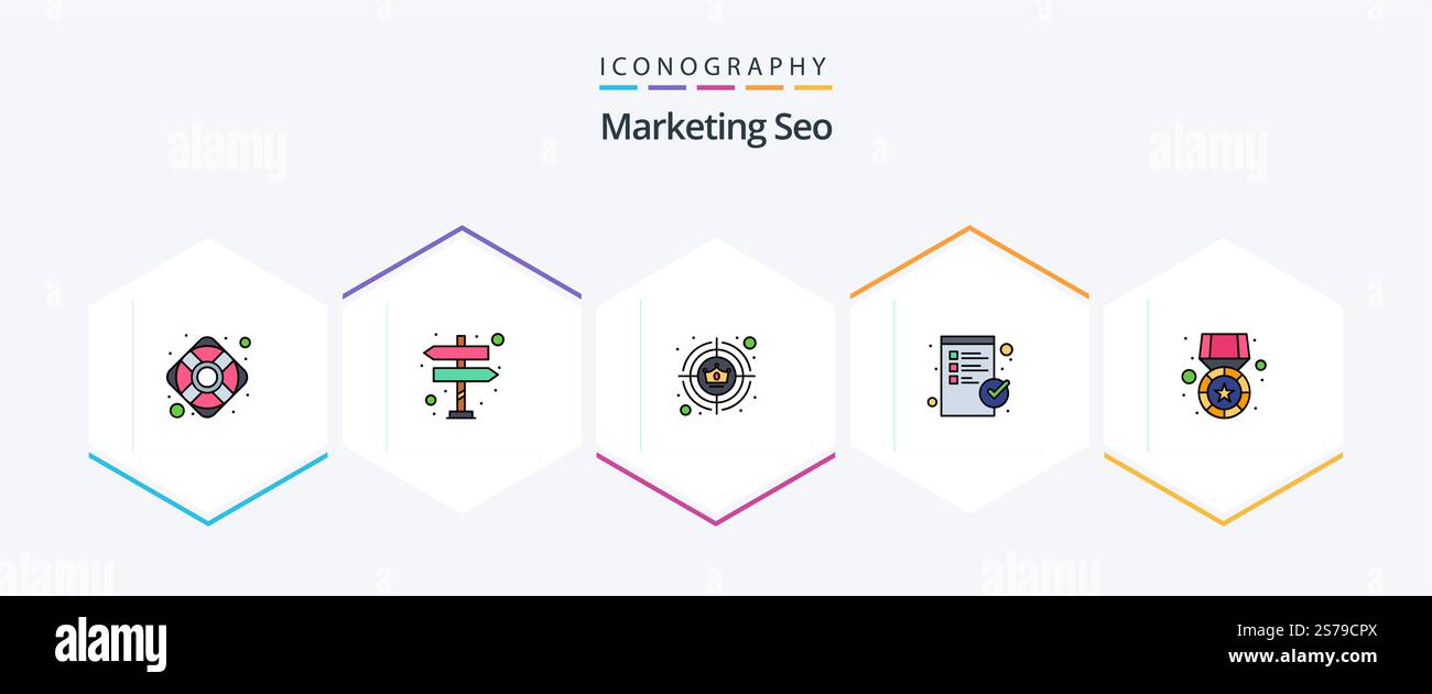 Marketing Seo 25 FilledLine icon pack including prize. medal. crown ...