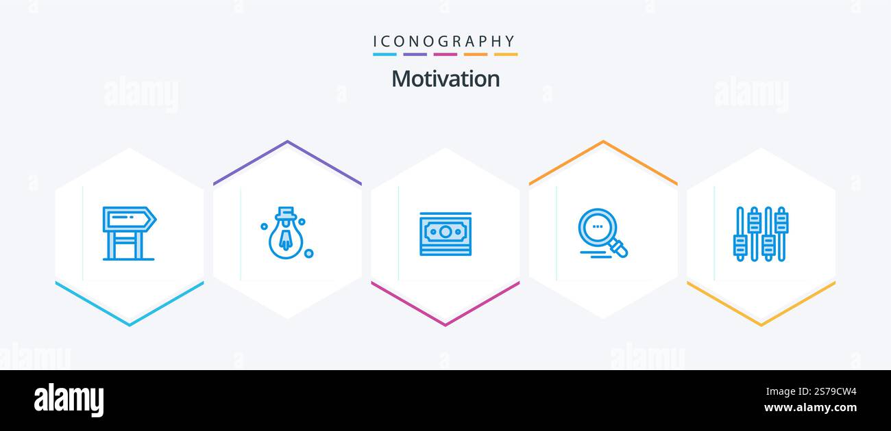 Motivation 25 Blue icon pack including volume. sound. dollar. equalizer ...