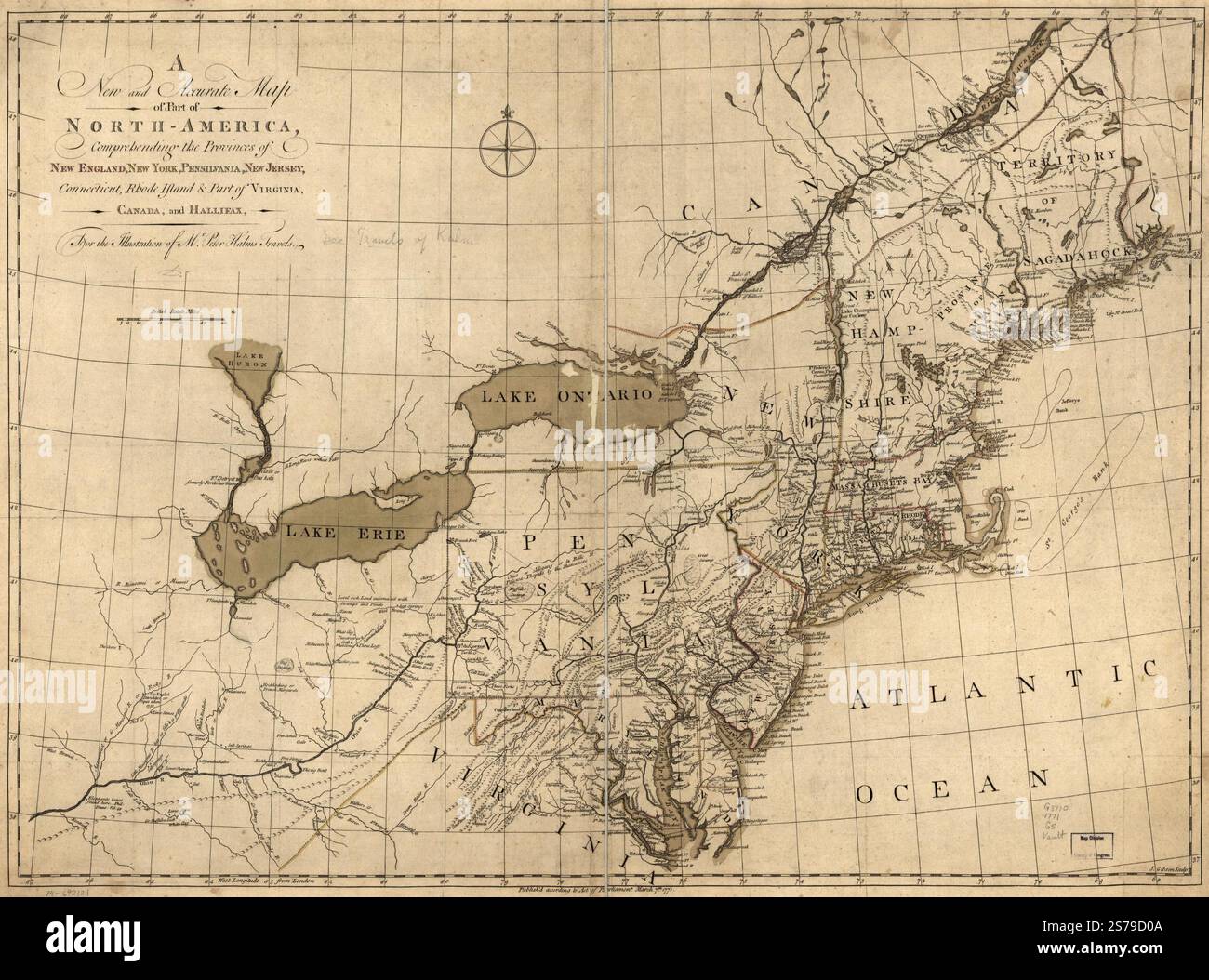 A new and accurate map of part of North-America, comprehending the ...