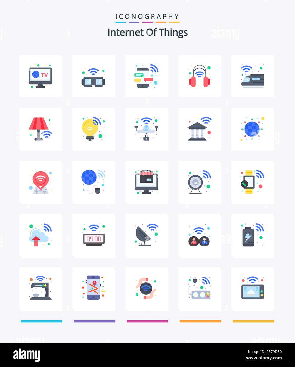 Creative Internet Of Things 25 Flat icon pack Such As public ...