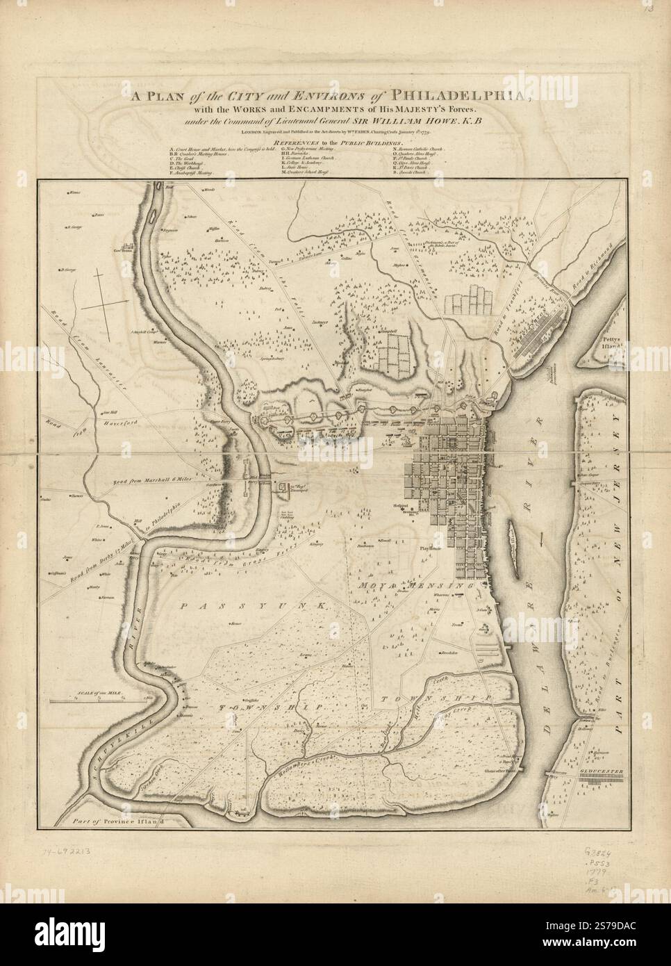 A plan of the city and environs of Philadelphia : with the works and ...