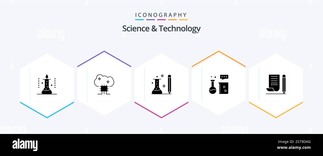 Science And Technology 25 Glyph icon pack including chemistry ...