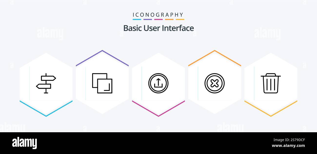 Basic 25 Line icon pack including recycle. ui. application. canceled ...