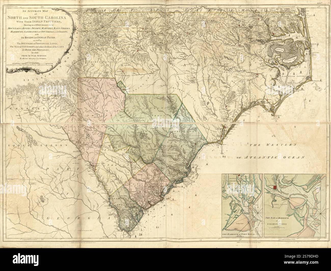 An accurate map of North and South Carolina with their Indian frontiers ...