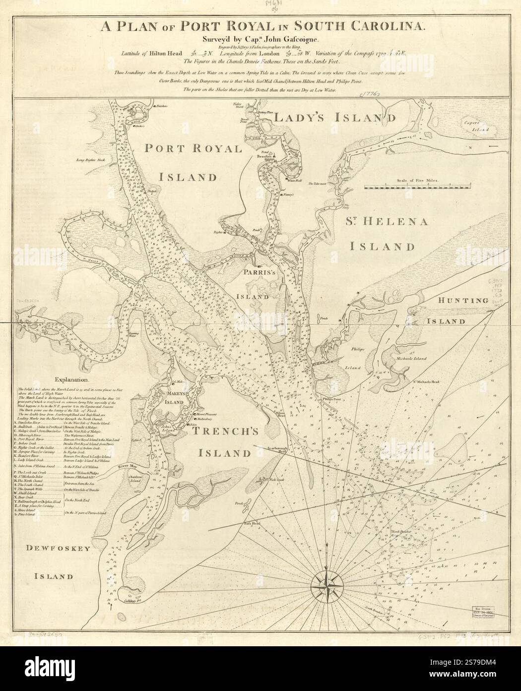 A plan of Port Royal in South Carolina. 1773 by Gascoigne John ...