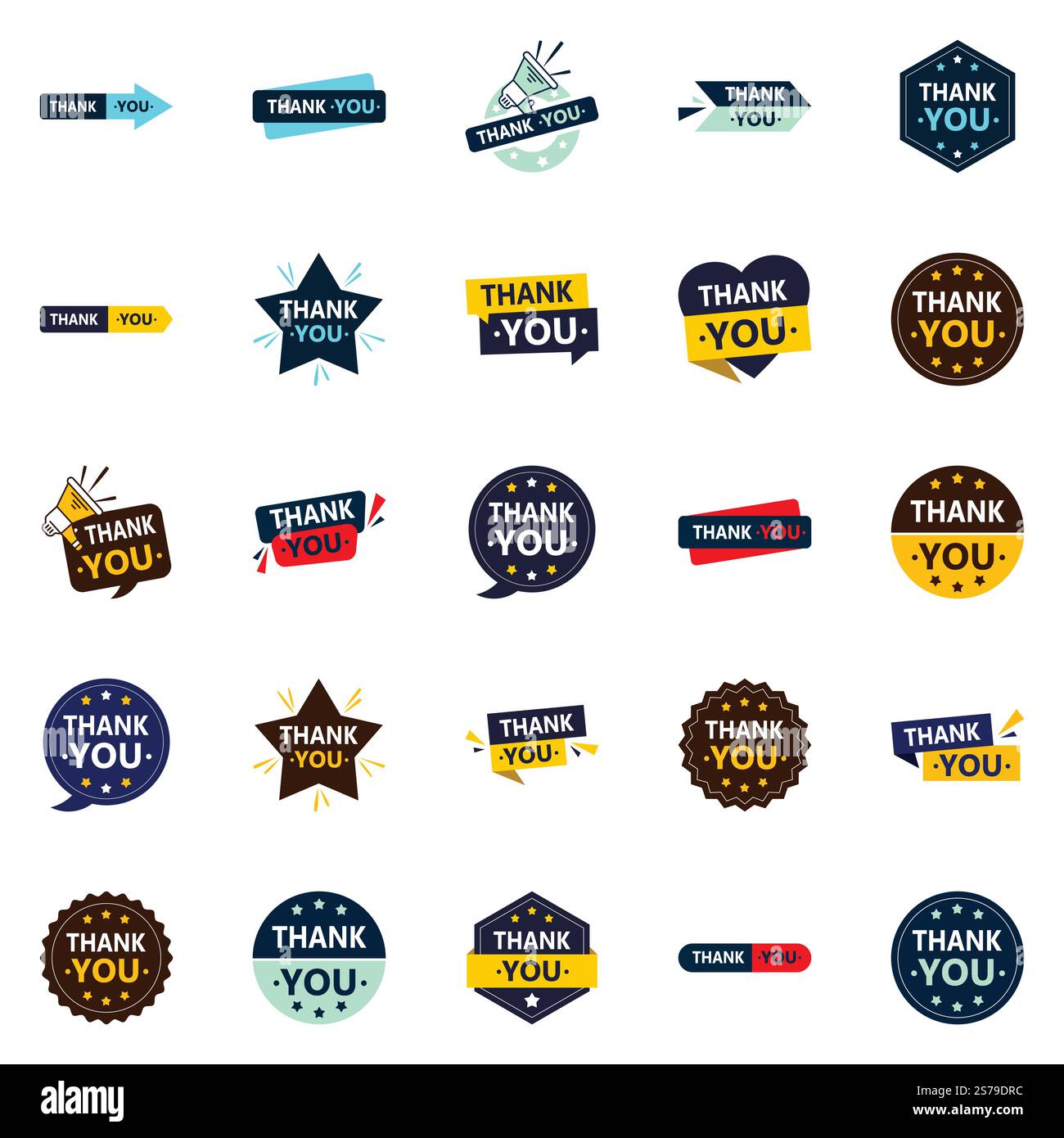 25 Fresh Vector Designs for Thank You Notices Stock Vector Image & Art ...