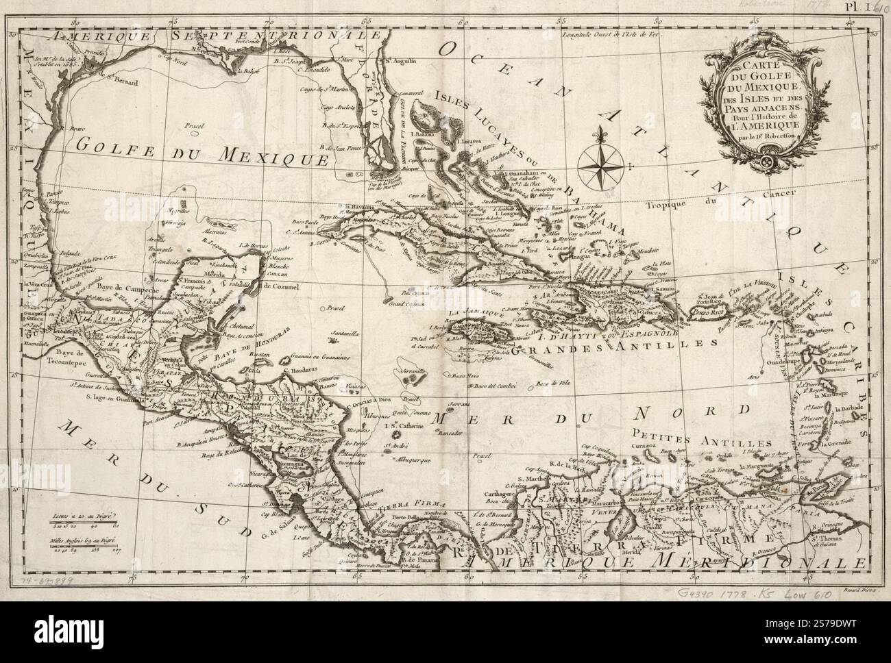 Carte du golfe du Méxique, des isles et des pays adjacens. 1778 by ...