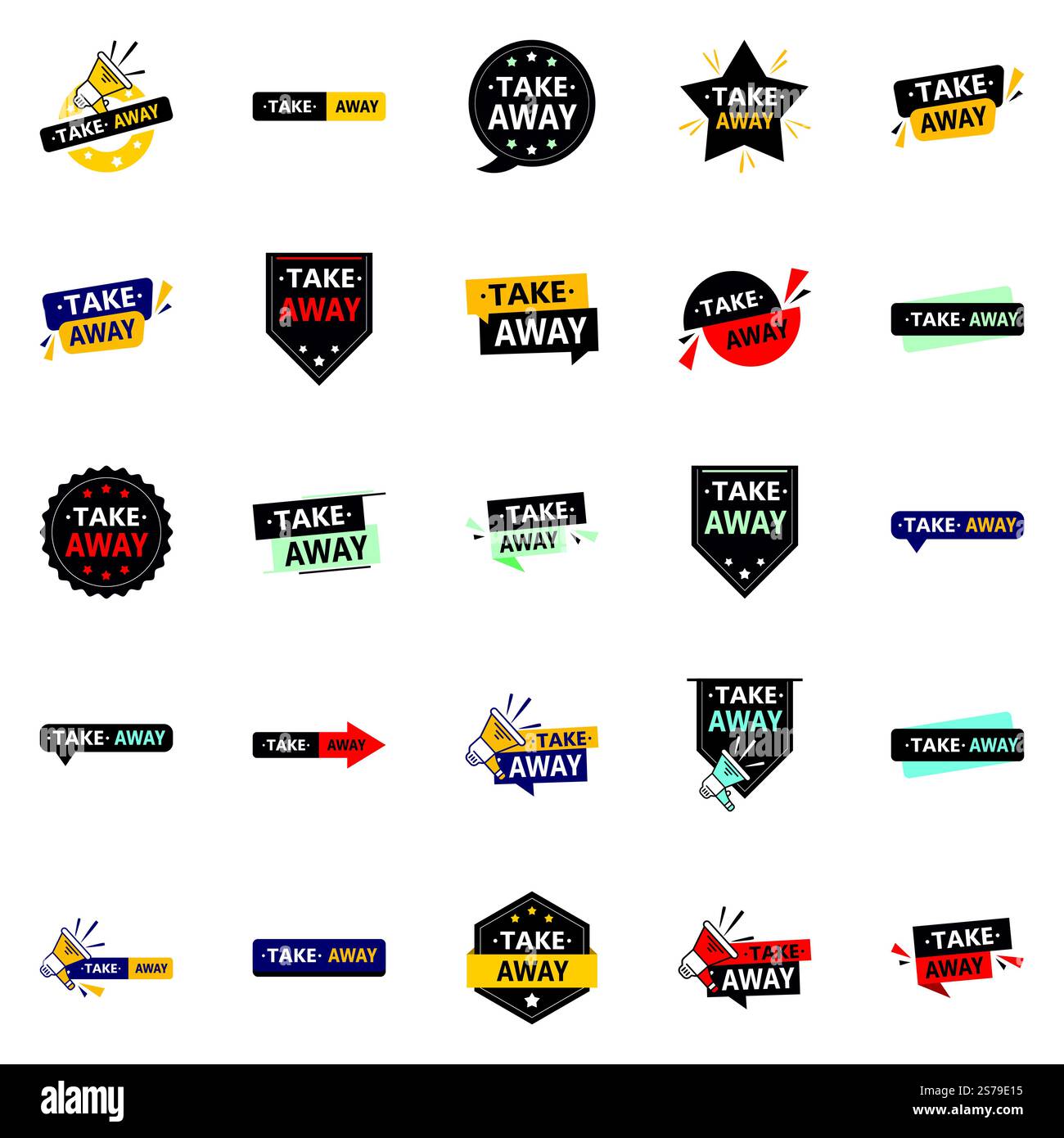 The Take Away Vector Pack 25 Impactful Designs for Food Outlets and ...