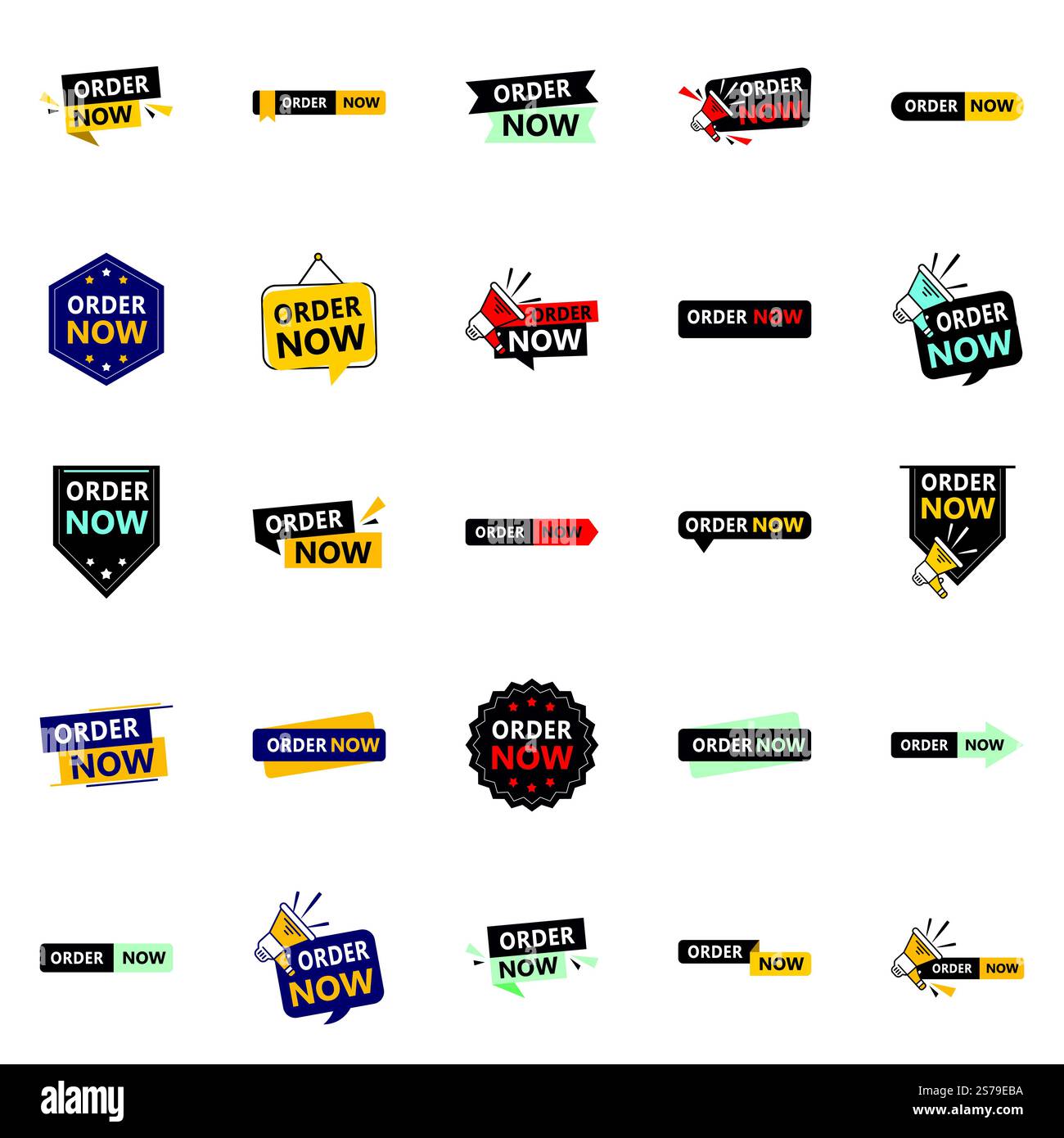 25 Vibrant Order Now Banners to Help You Stand Out Stock Vector Image ...