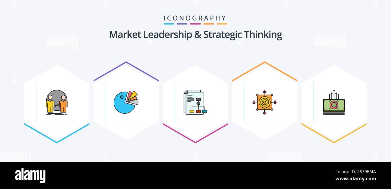 Market Leadership And Strategic Thinking 25 FilledLine icon pack ...